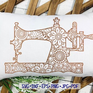 Sewing Machine Zentangle SVG, DXF, Png, Jpeg, Digital Download, Sewing ...