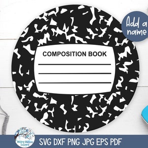 Teacher Sign SVG for Cricut, Composition Notebook Door Sign PNG, Back ...