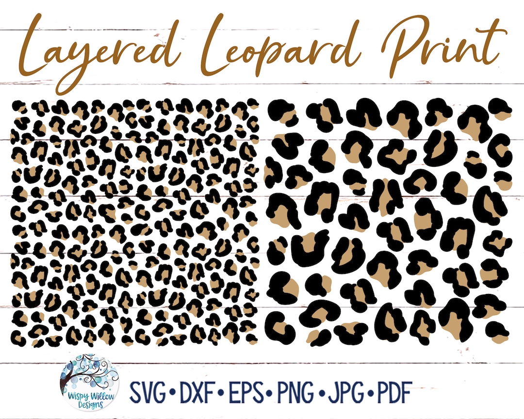 Layered Leopard Print Svgs, Leopard Spots SVG, Cheetah Print, Two Color ...