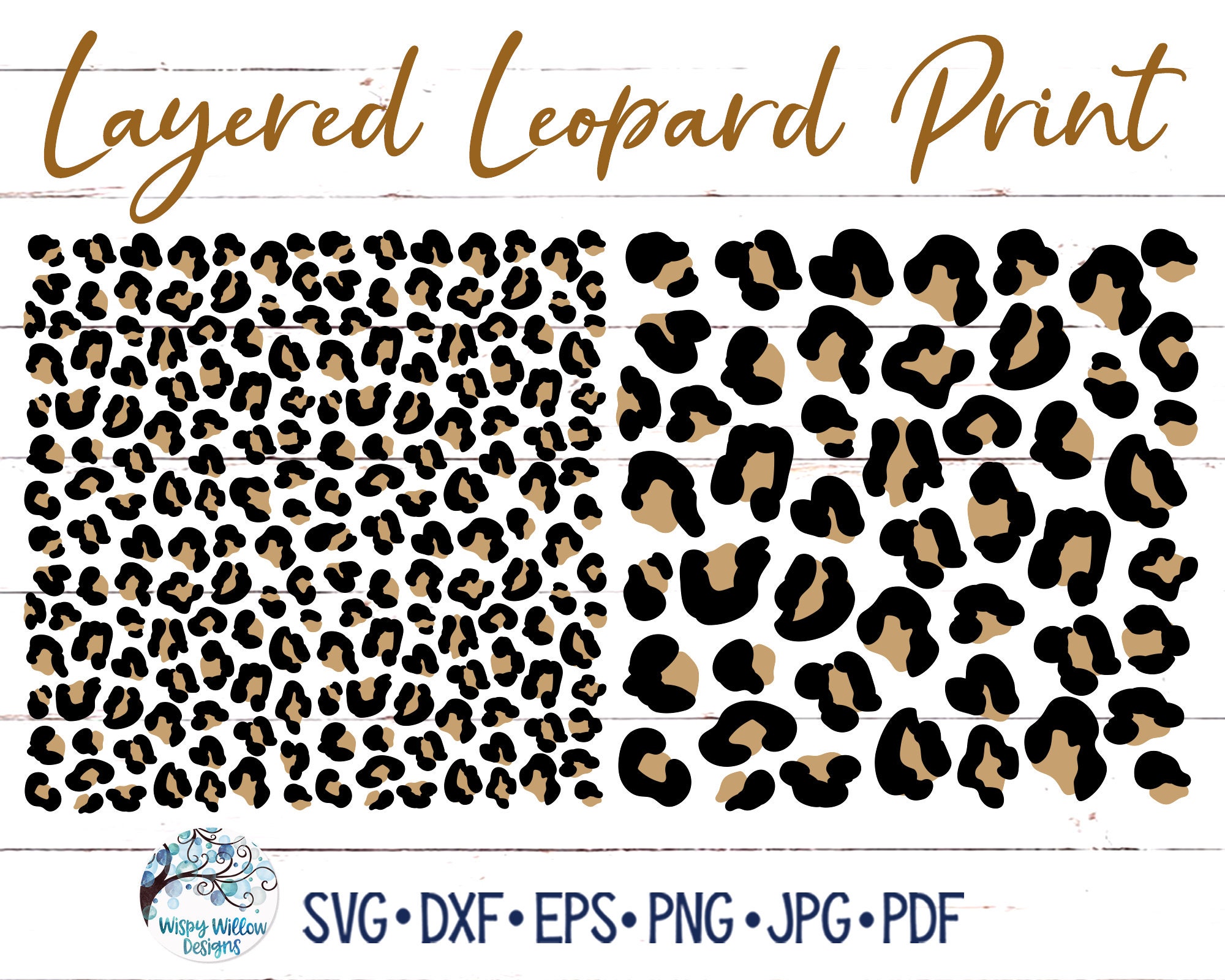 Layered Leopard Print Svgs Leopard Spots SVG Cheetah Print - Etsy