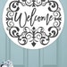 Welcome Sign Svg, Elegant Front Door Sign Svg, Round Welcome Sign Svg ...