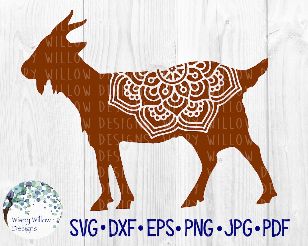 Goat Mandala SVG DXF Png Eps Jpg, Digital Download, Goats, Farm, Animal ...