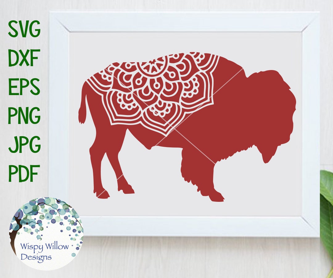 Bison Buffalo Mandala SVG DXF Png Eps Jpg, Digital Download, Bison, Yak ...