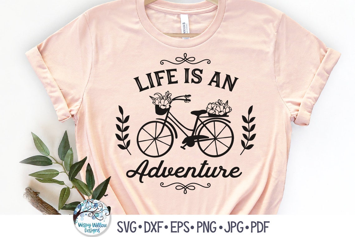 Life is an Adventure SVG Vintage Bike Sign Svg Floral - Etsy