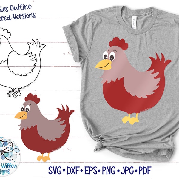 Chicken Outline Svg - Etsy