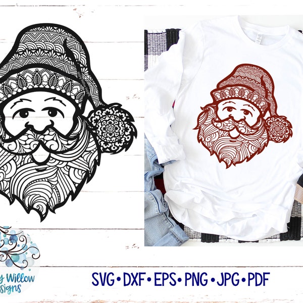 Zentangle Santa - Etsy