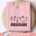 Meemaw SVG for Cricut, Grandma With Flowers Shirt Design PNG ...