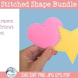 Stitched Shape SVG Bundle for Cricut, Die Cut Cardmaking Silhouette ...