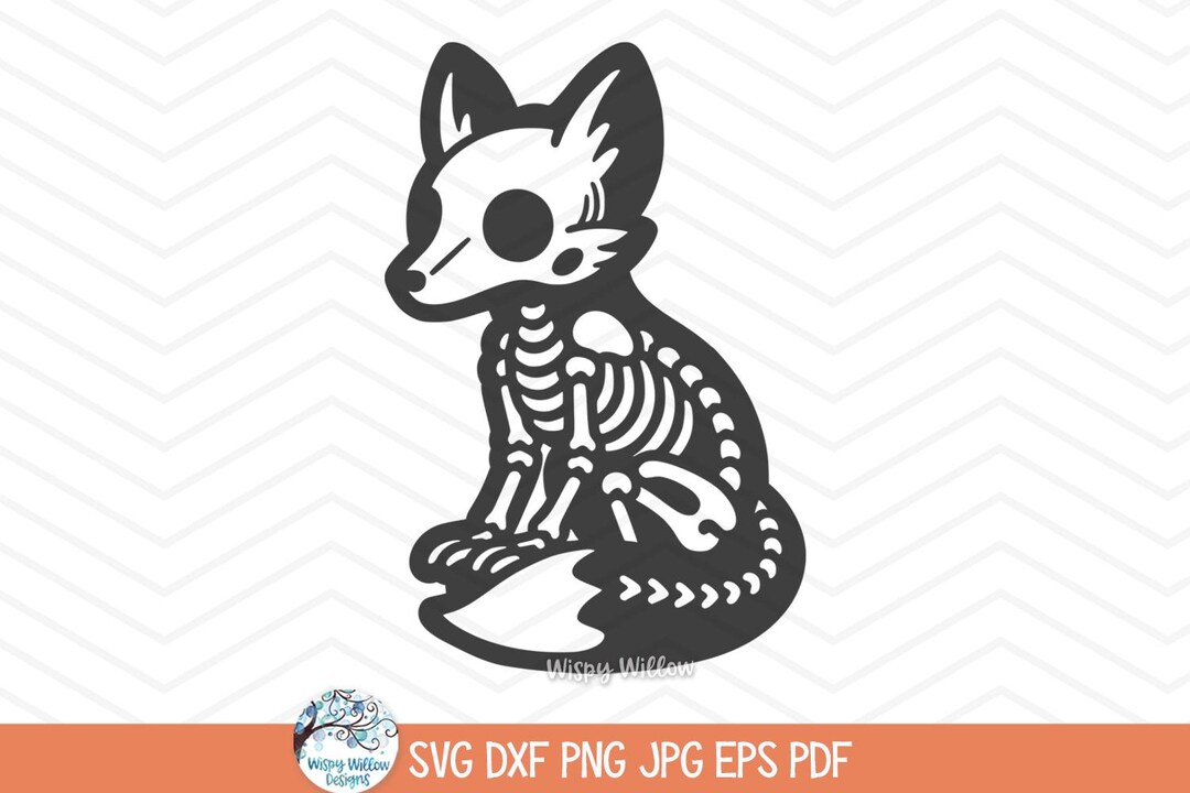 Fox Skeleton SVG for Cricut, Woodland Forest Animal Skeleton Bones ...