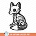 Fox Skeleton SVG for Cricut, Woodland Forest Animal Skeleton Bones ...