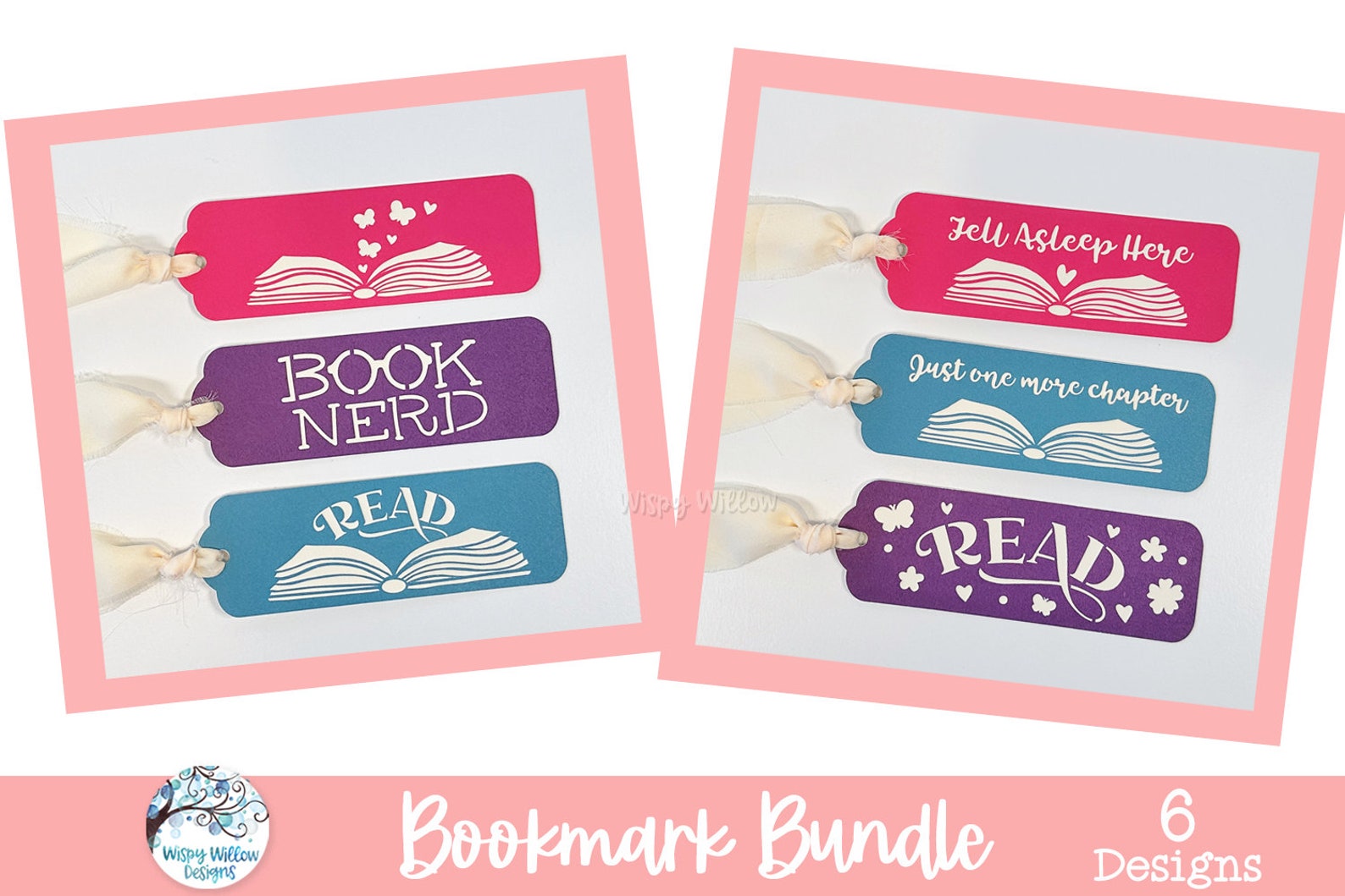 Reading Bookmark SVG Bundle, Funny Book Quotes, Paper Cut Cardstock ...