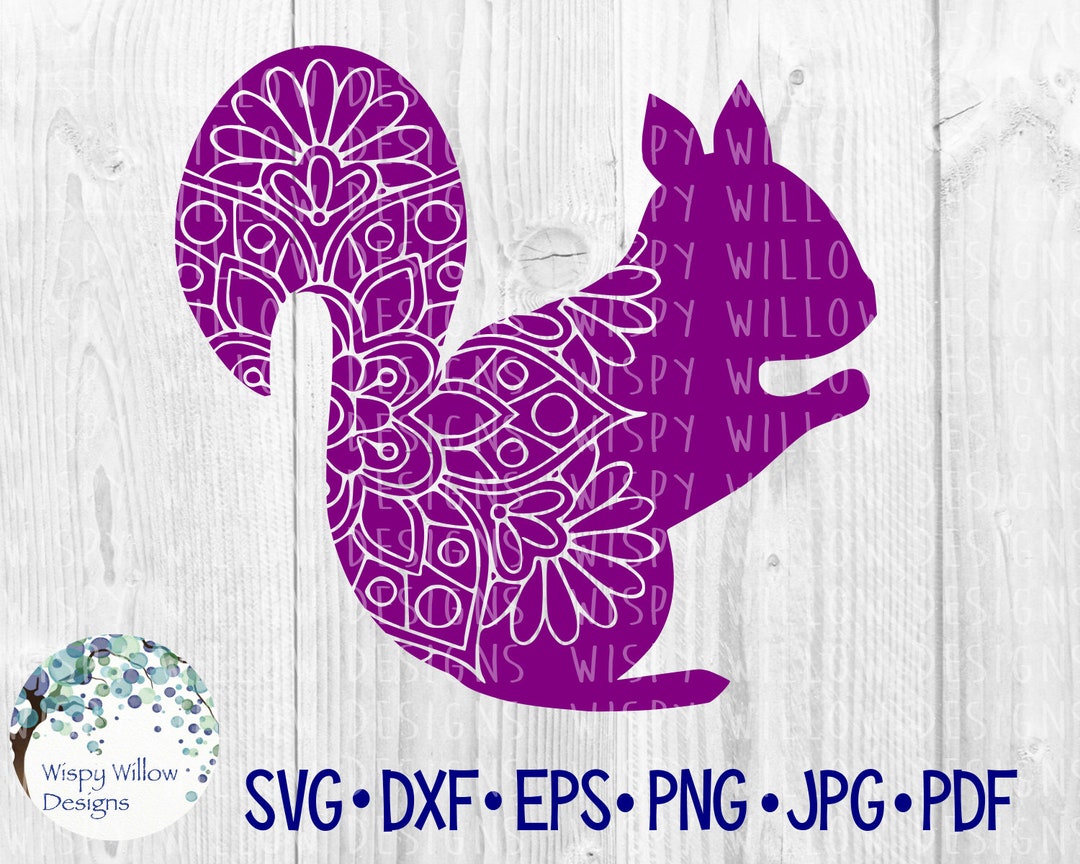 Squirrel Mandala SVG for Cricut, Animal Mandala Clip Art PNG, Intricate ...