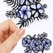 Blue Flower Stickers PNG, Printable Flower Stickers, Floral Printable ...
