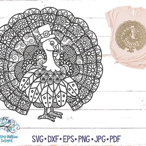 Turkey Zentangle SVG, Mandala Turkey SVG, DXF, Zentangle Turkey ...