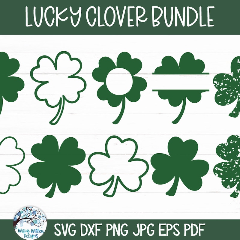 Four Leaf Clovers Svg - Etsy