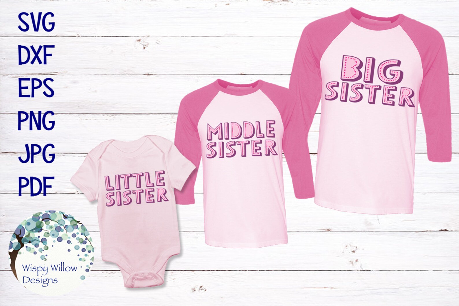 Sibling SVG Bundle Little Sister Middle Sister Big Sister - Etsy
