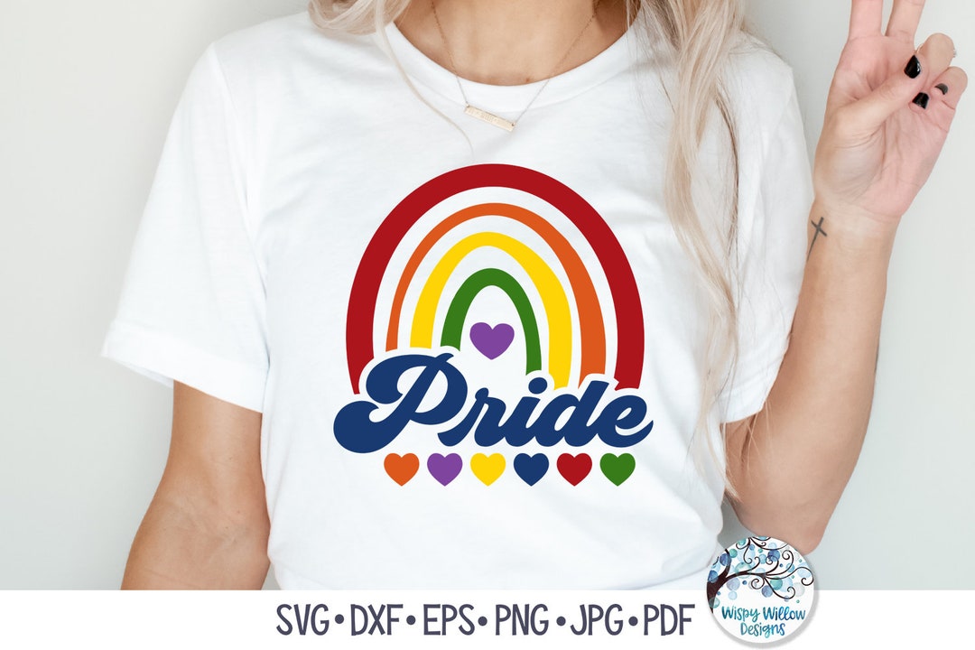 Pride Rainbow SVG, Retro Rainbow Svg, LGBTQ Pride Svg, LGBTQ Awareness ...