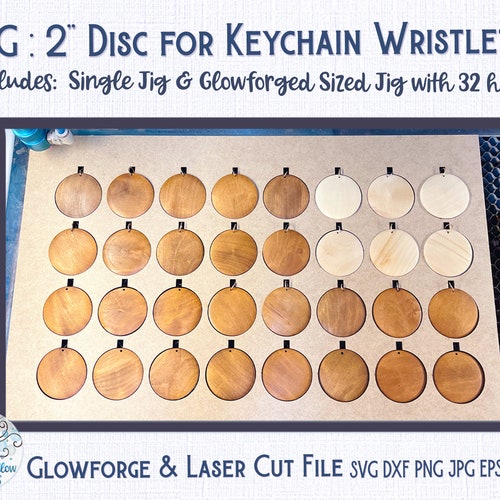 Jig for 2 Round Wood Disc for Wristlet Keychains - Etsy