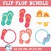Flip Flop SVG Bundle for Cricut, Sandal Clipart PNG, Summer Vacation ...