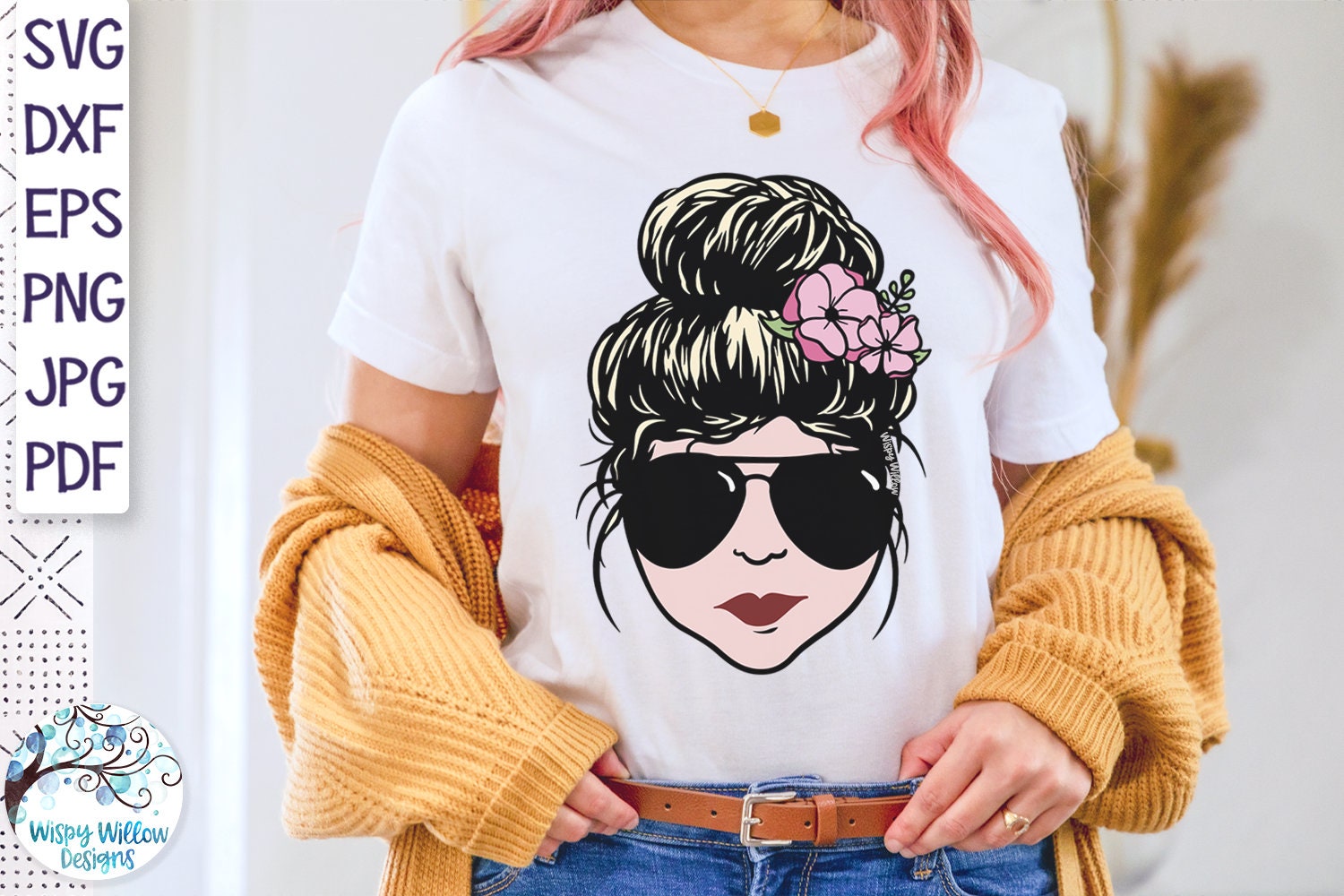 Messy Bun SVG Mom Bun Svg Sassy Lady SVG Mom Bun Life - Etsy