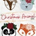 Christmas Animal SVG Bundle, Christmas Animals With Flowers, Winter ...