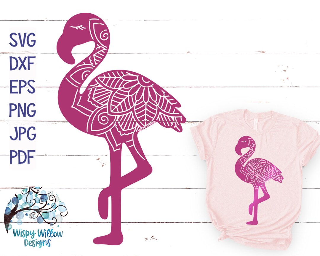 Flamingo Mandala SVG for Cricut, Beach Animal Mandala Clipart PNG ...