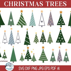 Christmas Tree SVG Bundle for Cricut, Farmhouse Rustic Primitive ...