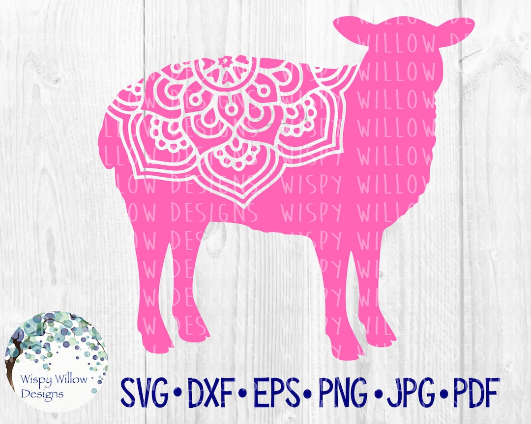 Sheep Mandala SVG for Cricut, Lamb With Mandala, Animal Mandala Png ...