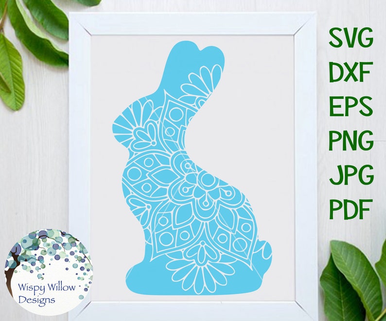 Rabbit Mandala SVG Chocolate Bunny Mandala SVG Easter - Etsy
