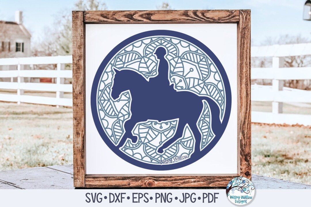 Horse Mandala SVG, Mandala Horse Svg, Horseback Riding, Equestrian Svg ...