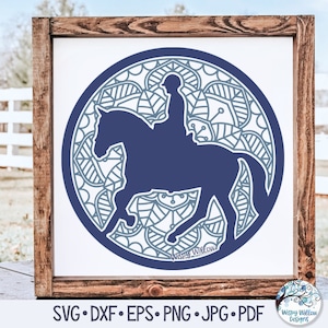 Horse Mandala SVG, Mandala Horse Svg, Horseback Riding, Equestrian Svg ...