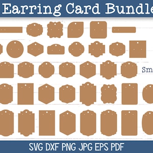 Earring Card SVG Bundle for Cricut, Jewelry Display Cards, Cardstock ...