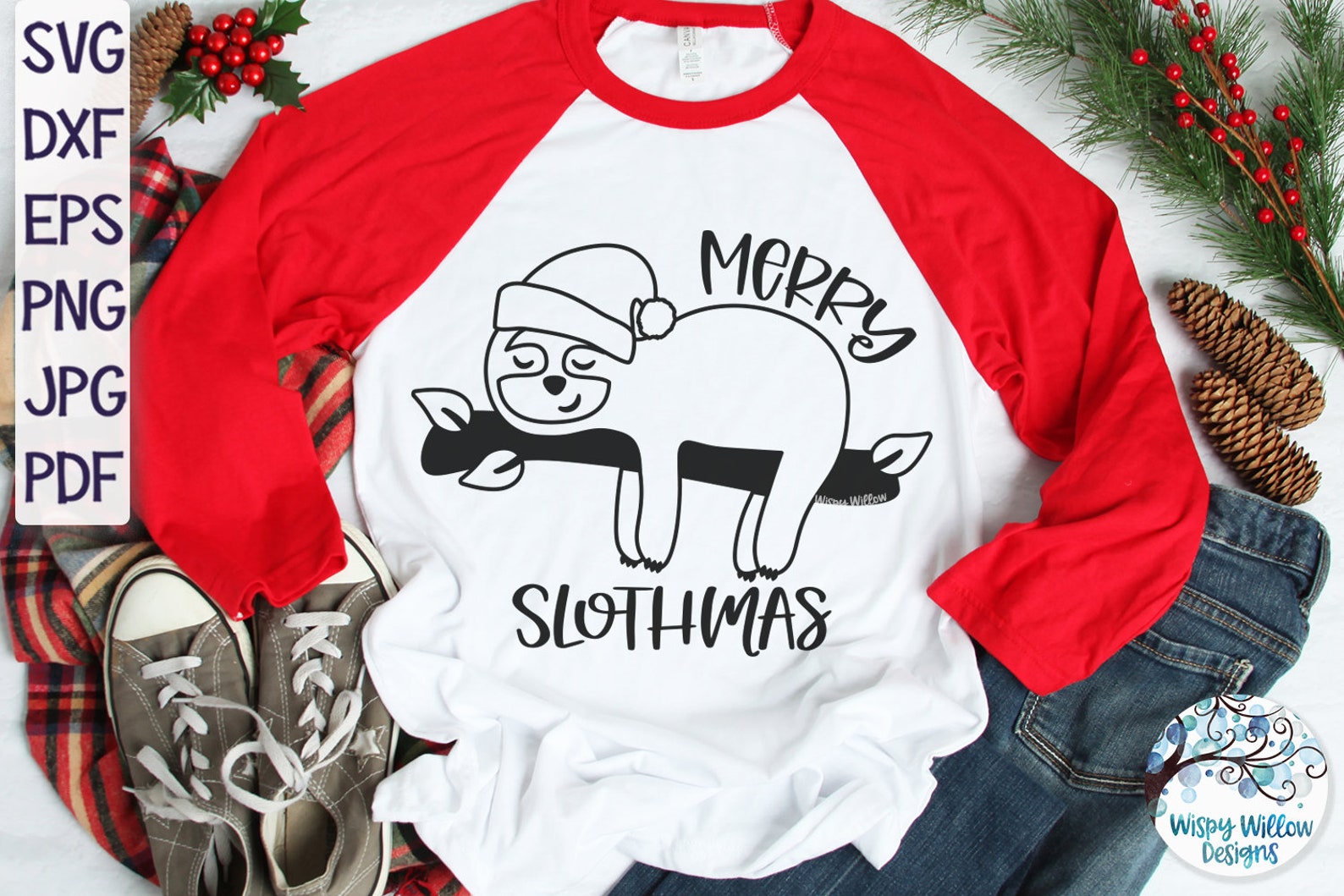 Merry Slothmas SVG Christmas Sloth Svg Christmas Svg | Etsy