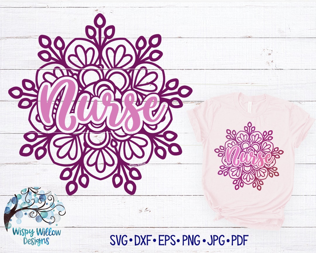 Nurse Mandala SVG, Nursing SVG, Nurse Decal File for Cricut, Mandala ...