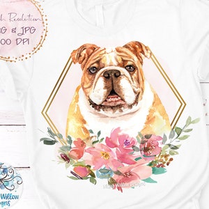 Floral Dog Sublimation Bundle, Watercolor Dog Bundle Png, Dogs With ...