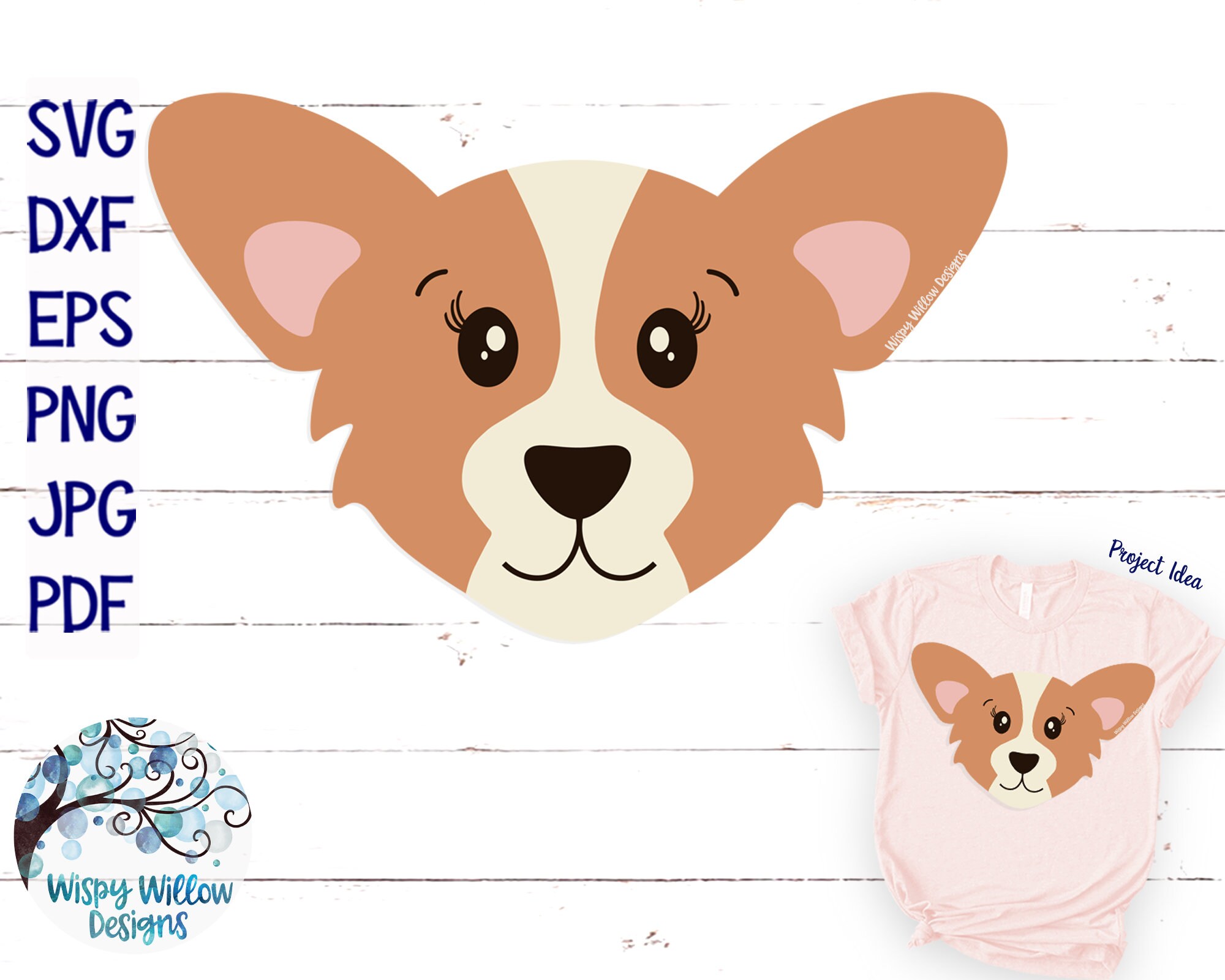 Corgi SVG Dog Svg Dxf Png Dog Face SVG Dog Corgi SVG | Etsy
