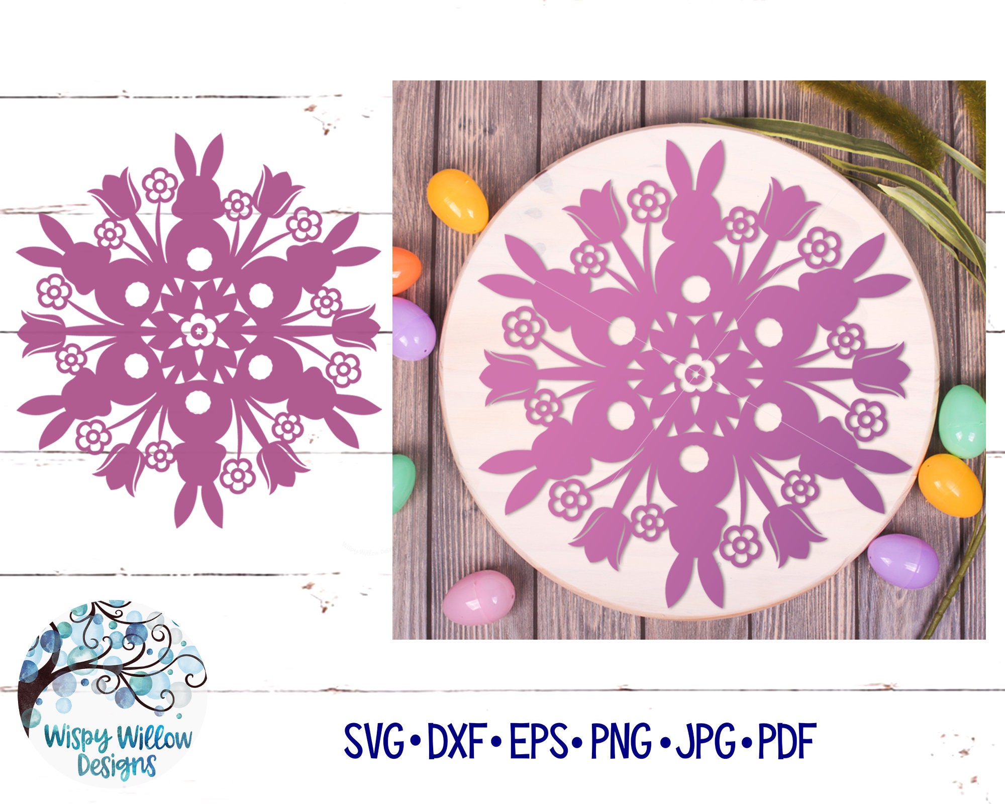 Easter Mandala SVG, Spring Mandala Svg, Easter Bunny Mandala, Rabbit ...