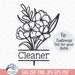 Cleaning Bottle Label SVG for Cricut, Flower Bouquet Label for Kitchen ...