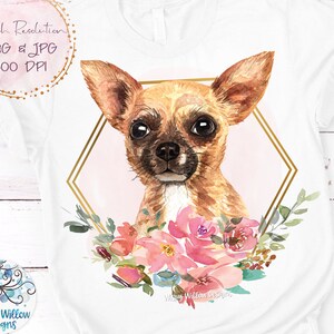 Floral Dog Sublimation Bundle, Watercolor Dog Bundle Png, Dogs With ...