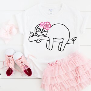 Sloth SVG Bundle, Sloth With Flower Svg, Sleeping Sloth Svg, Sloth With ...