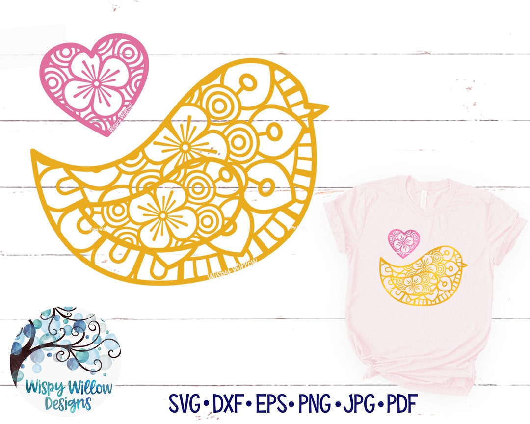 Chick Mandala SVG, Dxf, Mandala Bird SVG, Png, Birds, Spring, Chicks ...
