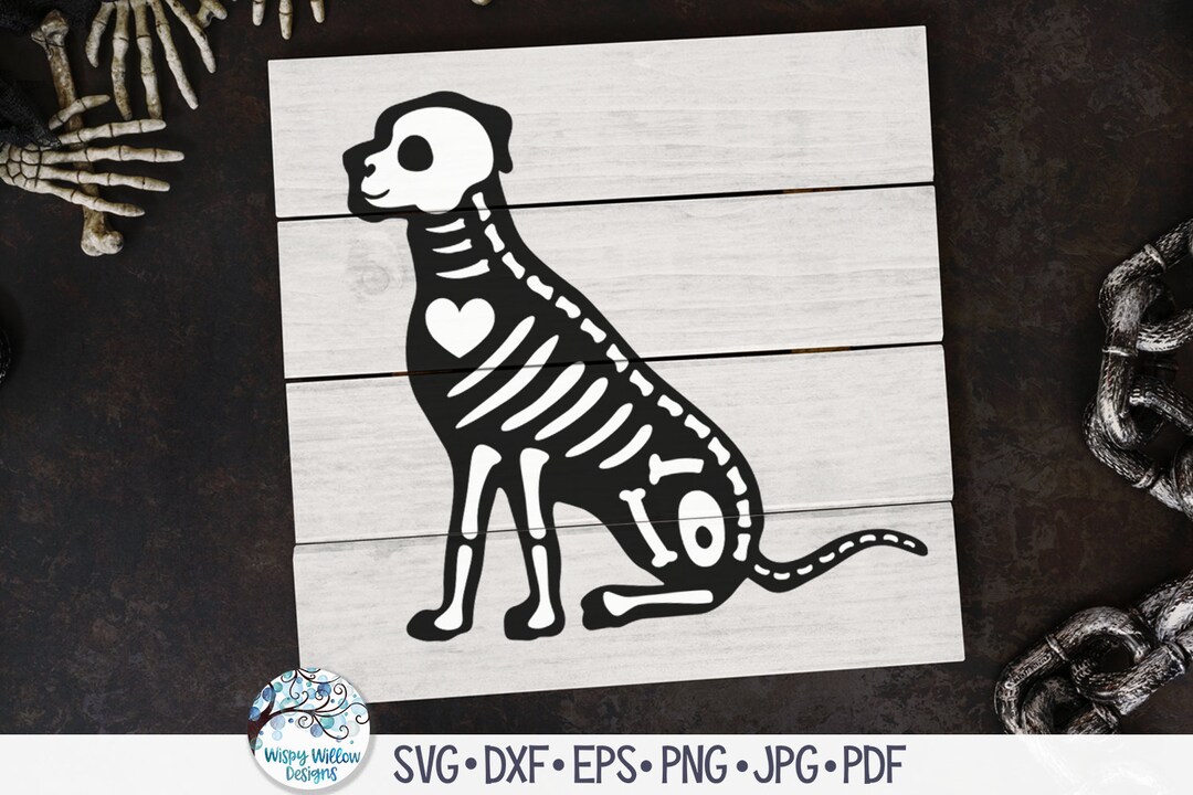 Big Dog Skeleton SVG, Halloween Skeleton Dog SVG, Halloween Dog, Animal ...