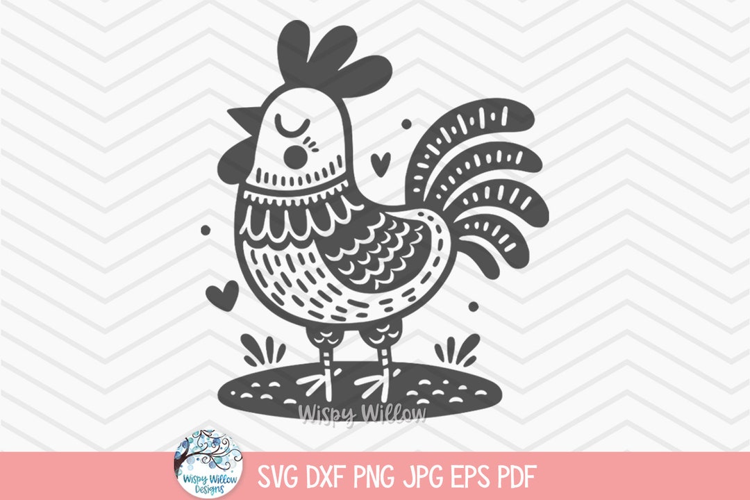 Chicken SVG for Cricut, Baby Chick, Rooster, Farm Animal Clipart PNG ...