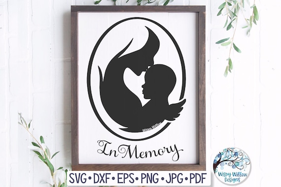 Mother and Angel Baby SVG in Memory of Baby SVG Miscarriage - Etsy