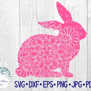 Rabbit Mandala SVG, Mandala Rabbit Svg, Easter Bunny Mandala SVG ...