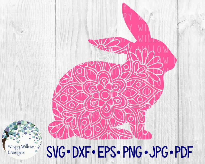 Rabbit Mandala SVG, Mandala Rabbit Svg, Easter Bunny Mandala SVG ...