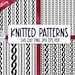 Knitted Pattern SVG Bundle, Knitting Yarn Texture PNG, Cable Stitch ...