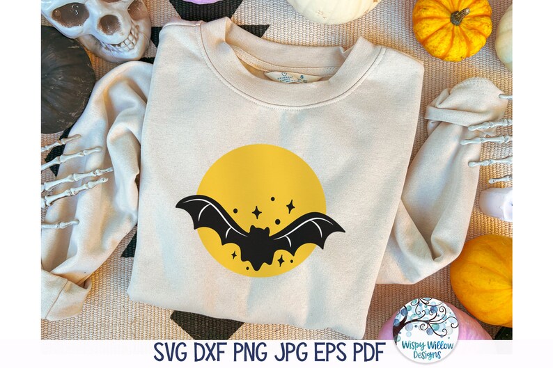 Halloween Bats SVG Bundle for Cricut, Bats With Moon and Stars ...