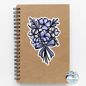 Blue Flower Stickers PNG, Printable Flower Stickers, Floral Printable ...