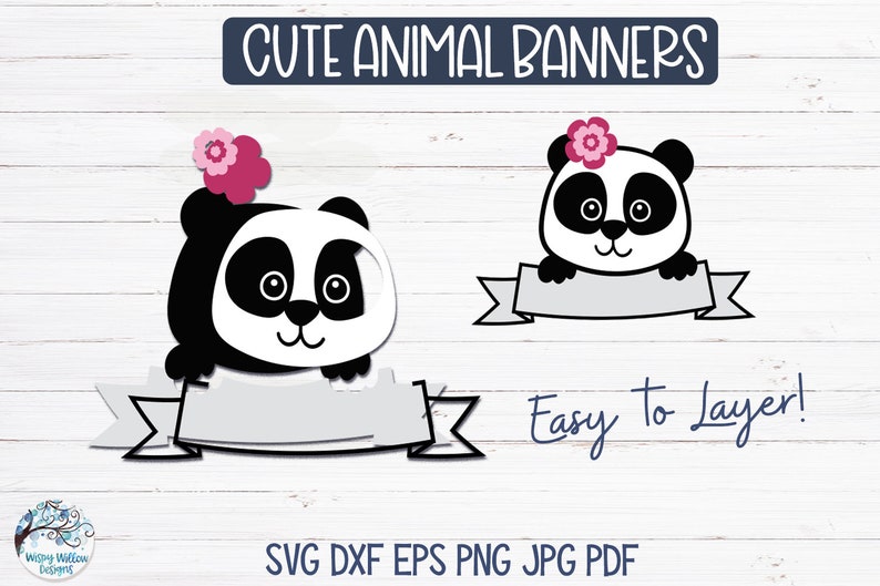 Cute Animal Banners SVG Bundle Baby Animals for Personalized - Etsy